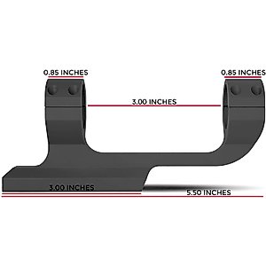 Monstrum G3 3-18x50 FFP Rifle Scope | Monstrum Extended Length Offset Scope Mount | 0 MOA | Bundle