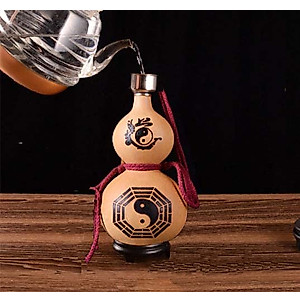 OPENDOOR Natural Wine Gourd, Outdoor Portable Water Bottle, Water, Wine,Medicine Gourd (9.5 tall)