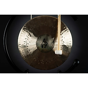 12" White Gong, Handcrafted Bronze Alloy — Includes Beater — For Sound Healing Therapy, Yoga and Meditation, 2-YEAR WARRANTY