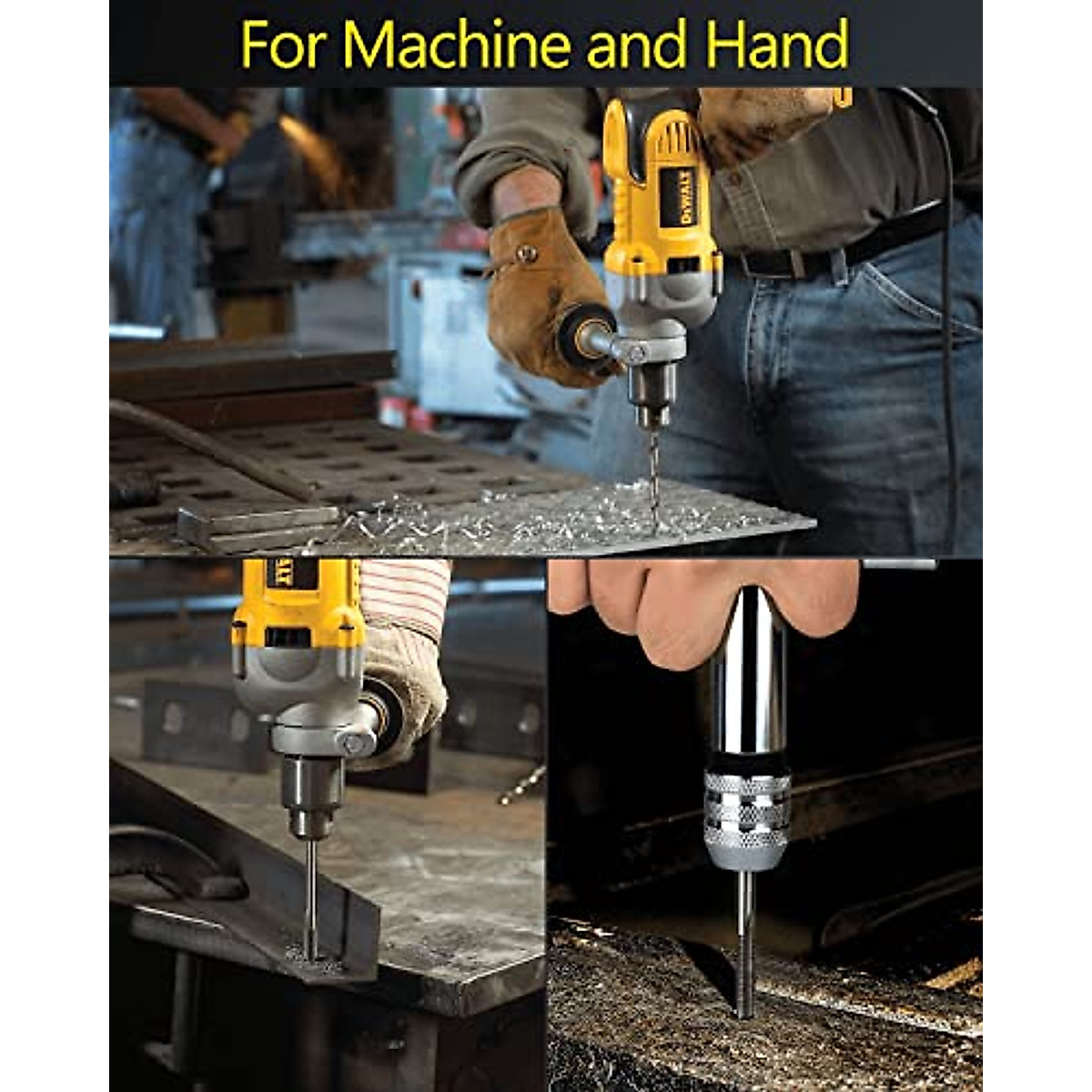 HOTYELL Drill and Tap Set, Metric HSS Taps M2 to M16 with Matching Jobber Length Drill Bits - 24 Pcs