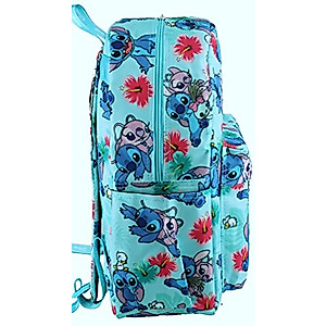 Wondapop Disney Lilo & Stitch 17 Inch Deluxe Backpack with Laptop Compartment (Aqua)