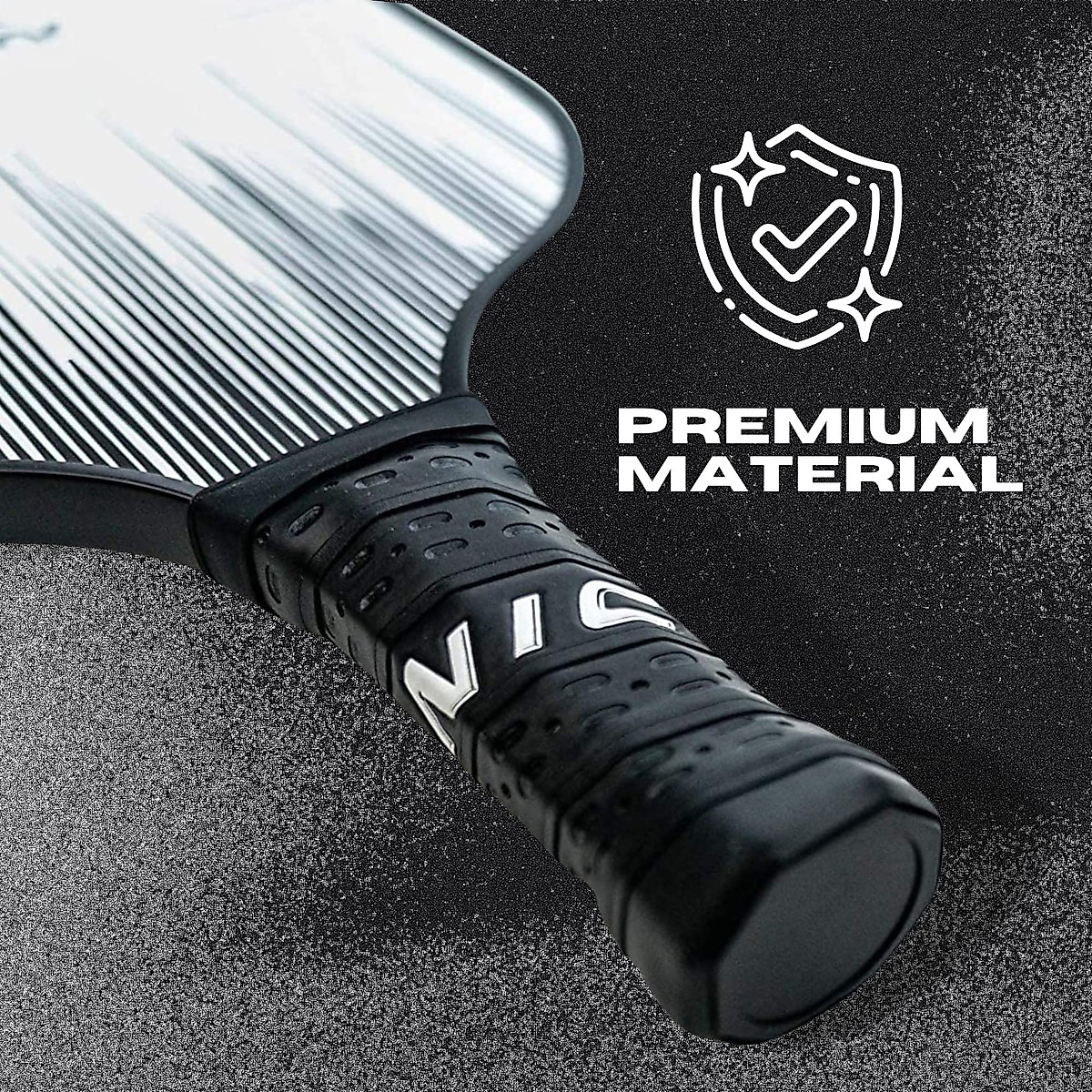 Odin Pickleball Paddles Set of 2 Premium Graphite Polypropylene Honeycomb Core Pickle Ball Paddles - 3 Balls Ultra Cushion Grip - Pickleball Racket Case Bag - Gift for Men Women Indoor Outdoor Games