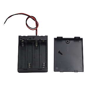 LAMPVPATH 3Pcs 4 AAA Battery Holder with Switch, 6V Battery Holder with Switch, 4X 1.5V AAA Battery Holder Case with Wire Leads and ON/Off Switch(3 Pack)