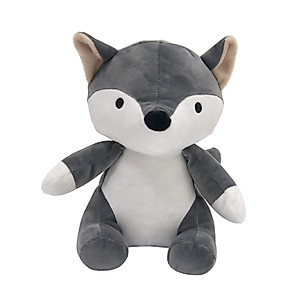 Bedtime Originals Little Rascals Plush Fox - Foxy, Gray , 9 Inch (Pack of 1)