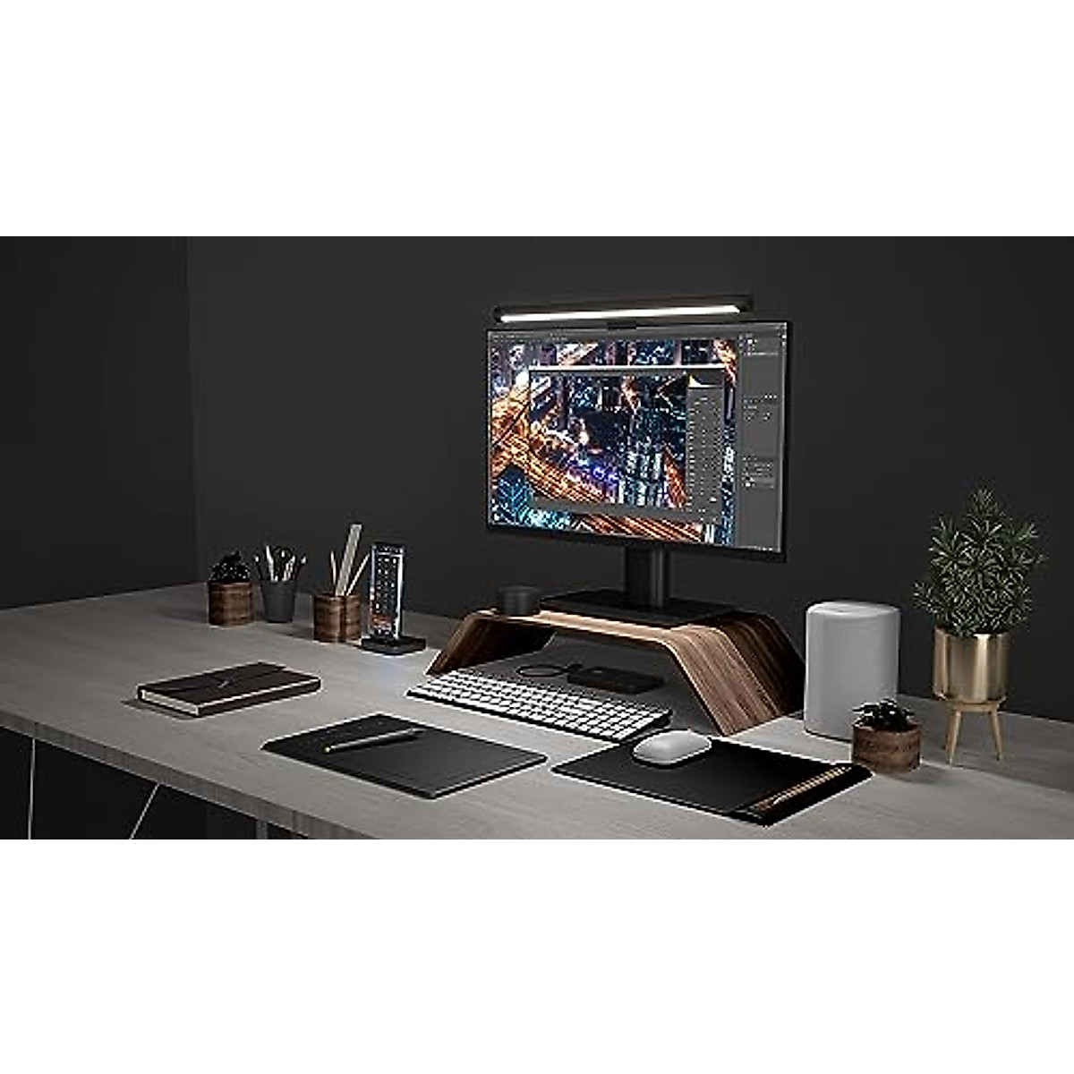 Xiaomi Mi Computer Monitor Light Bar - Easy Installation, Extra Computer Lighting w/o Taking Desktop Space, w/Wireless Remote Control Adjusting Lights Easily