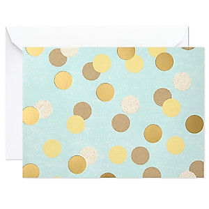 Hallmark Blank Note Cards (Flowers and Dots, 50 Blank Cards or Thank You Cards with Envelopes)