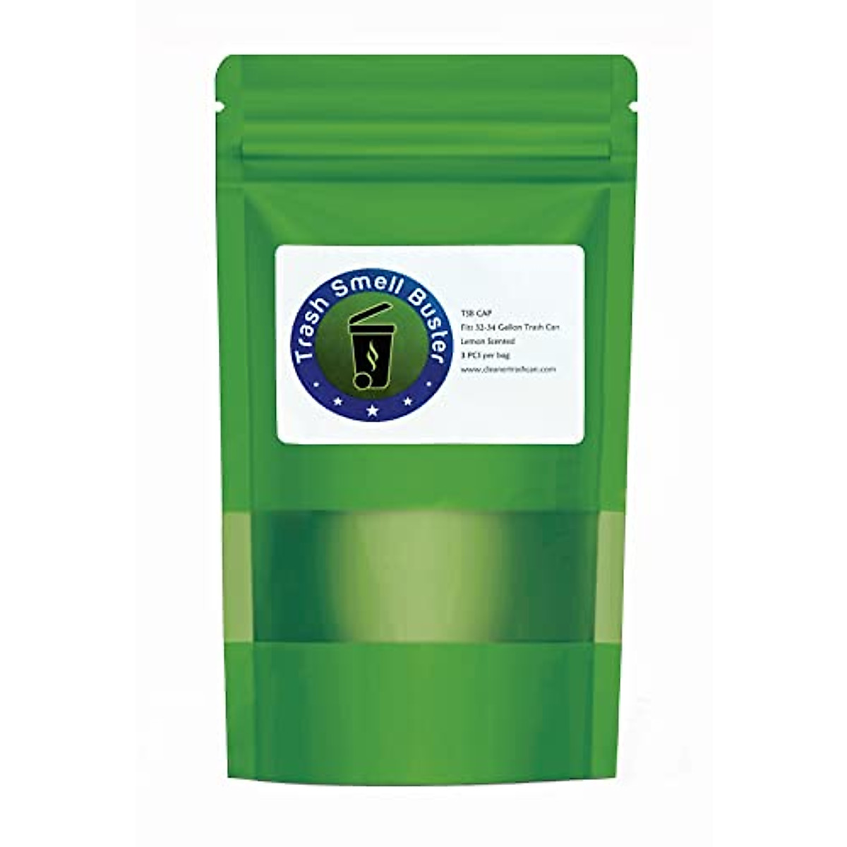 Trash Smell Buster, Trash Can Cover, Odor Eliminating Bag with Elastic Rubber Band, Eliminates Odor from Trash, Durable, Effective, Chemicals Free, 32 Gallon Size, 3 Covers