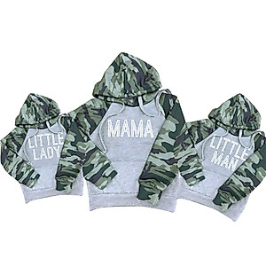 JCDZSW Mommy And Me Outfits Matching Mommy Daughter Mama Sweatshirt Matching Mom and Son Camo Hoodies Mama and Me Outfits Sweatshirts Pullover Sets Mothers Day Gift Sweatshirt (T5B)