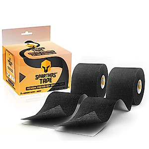 Sparthos Kinesiology Tape [Midnight Black - Pack of 2] + Sparthos Ice Packs for Injuries [Size Medium + Cover]