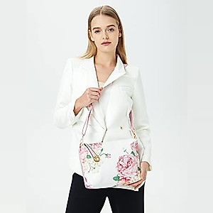 2E-youth Purses And Handbags For Women Satchel Shoulder Bag Top Handle Tote Bag Hobo Purses Set(1C-pink&white)