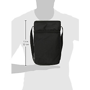 J.L. Childress 6 Bottle Cooler - Breastmilk, Baby Bottle & Food Bag - Ice Pack Included - 2 Compartments - Insulated & Leak Proof Bottle Bag - Breastmilk Cooler Bag for Travel - Black