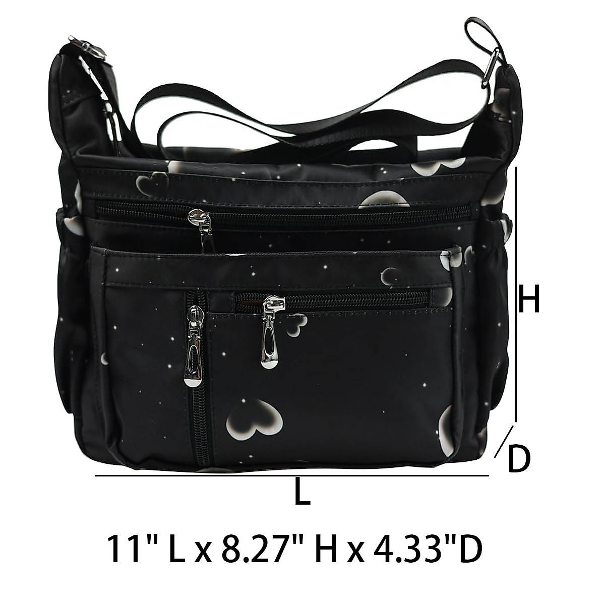 Fabuxry Purses and Shoulder Handbags for Women Crossbody Bag Messenger Bags (Floral-Heart)