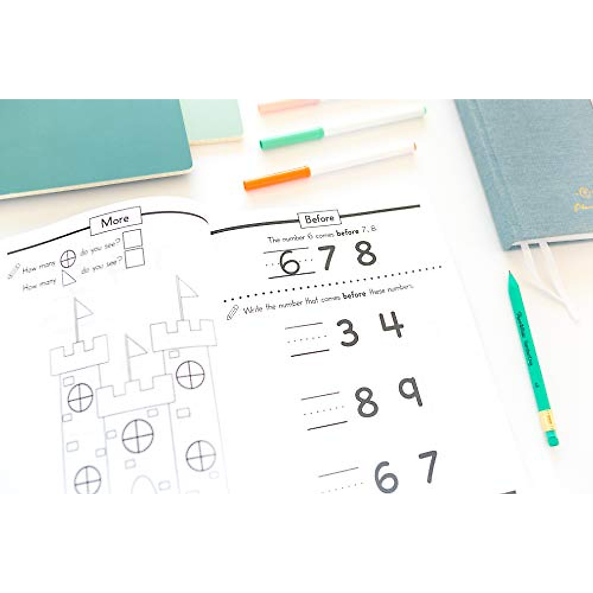 Kindergarten Math Workbook: Kindergarten and 1st Grade Workbook Age 5-7 | Homeschool Kindergarteners | Addition and Subtraction Activities + Worksheets