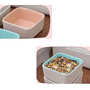 FUUIE Bowls for Food and Water Pet Bowl/Pet Universal/Ceramic/Orange Gray Blue/Bite and Anti-Turnover Easy to Clean