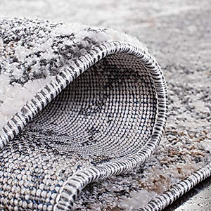 SAFAVIEH Aston Collection 5'3" x 7'7" Light Grey/Grey ASN715F Modern Abstract Non-Shedding Living Room Bedroom Dining Home Office Area Rug