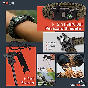 Gifts for Men Dad Husband, Survival Gear and Equipment 12 in 1, Christmas Stocking Stuffers, Fishing Hunting Birthday Gifts Ideas for Him Boyfriend Teen Boy, Cool Gadget, Camping Survival Kit