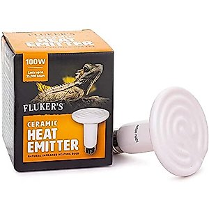 Fluker's Ceramic Heat Emitter for Reptiles 100W - Includes Attached DBDPet Pro-Tip Guide