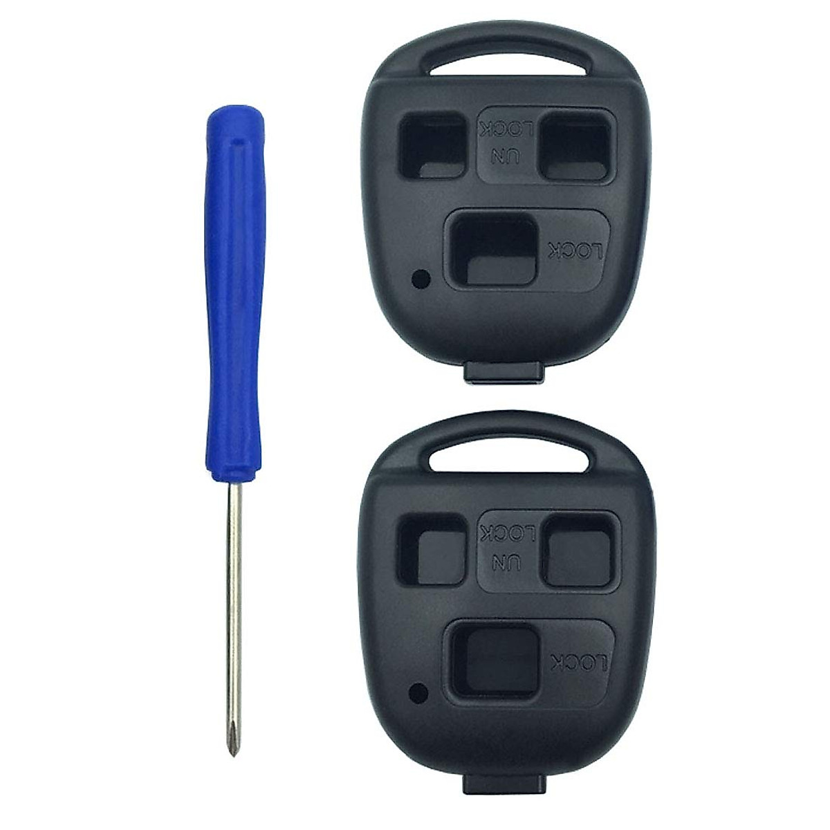 Replacement Keyless Entry Remote Control Key Case Fit for Lexus ES GS GX is LS LX RX SC Key Fob Cover Case Without Blade(2PCS)