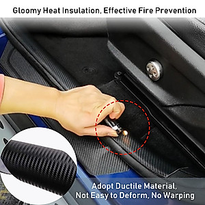 WoshocK 5PCS for Volvo Car Door Sill Plate Protectors, Self-Adhesive Carbon Fiber Vinyl Reflective FrontRear Door Sill Scuff Plate Guard Welcome Door Step Protector for Volvo