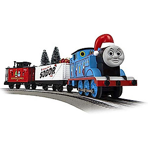 Lionel Thomas & Friends Christmas Freight Electric O Gauge Bluetooth Train Set with Remote, Blue,red and White