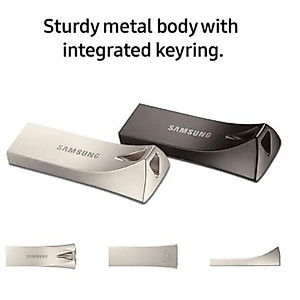 Samsung BAR Plus 128 GB USB 3.1 Flash Drive | Plus McAfee Total Protection 2022 | 3 Device | Antivirus Internet Security Software Key Card | Amazon Exclusive