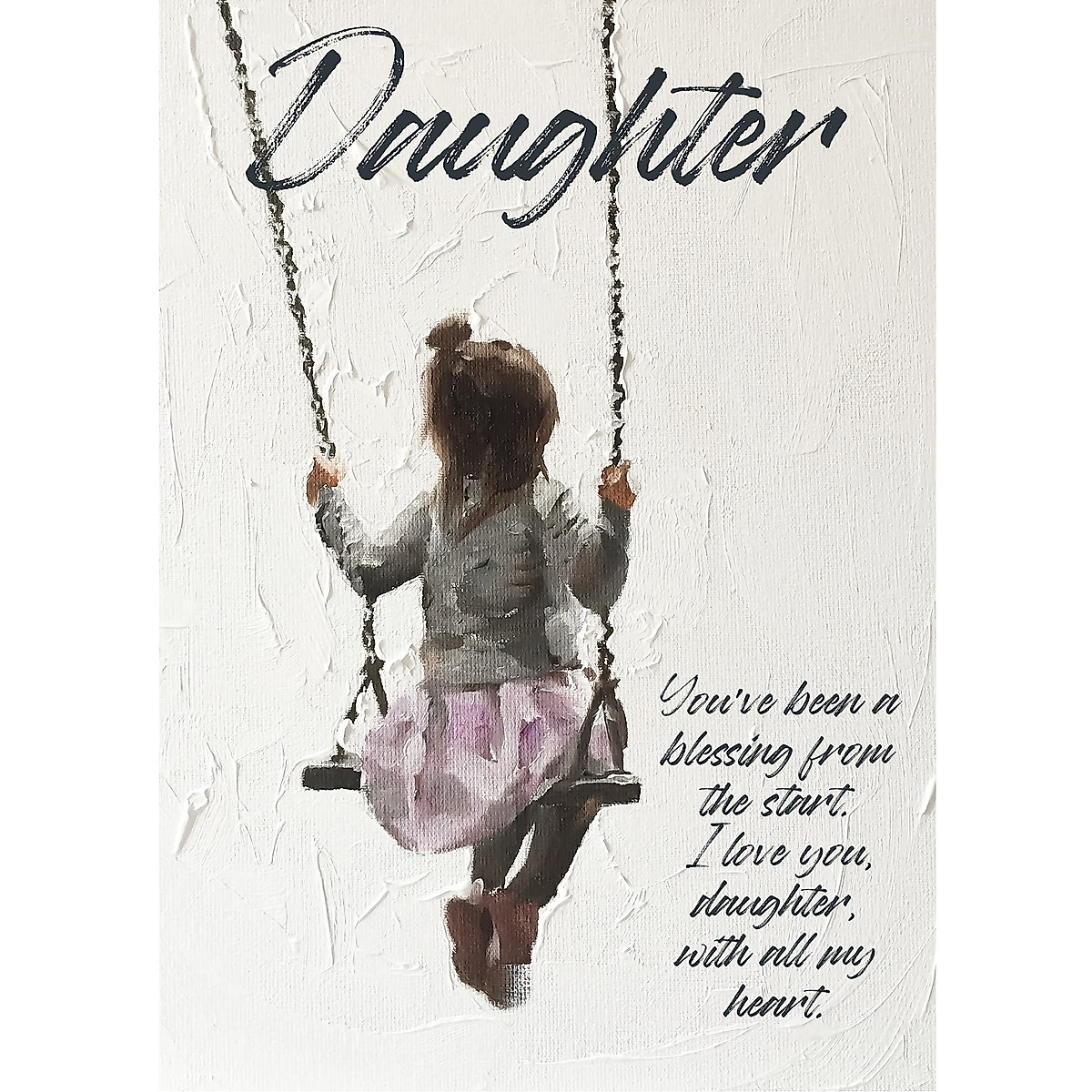 James Coates Daughter Birthday Cards from Mum or Dad with Lovely Sentimental Words, A5 Size