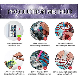 Clendo 2 Pack Jesus Diamond Art Painting Kits for Adults, DIY Be Still God House Full Drill Diamond Painting Art Kits for Beginners, Gem Diamond Dots Painting Kits for Wall Home Decor 11.8X15.7inch