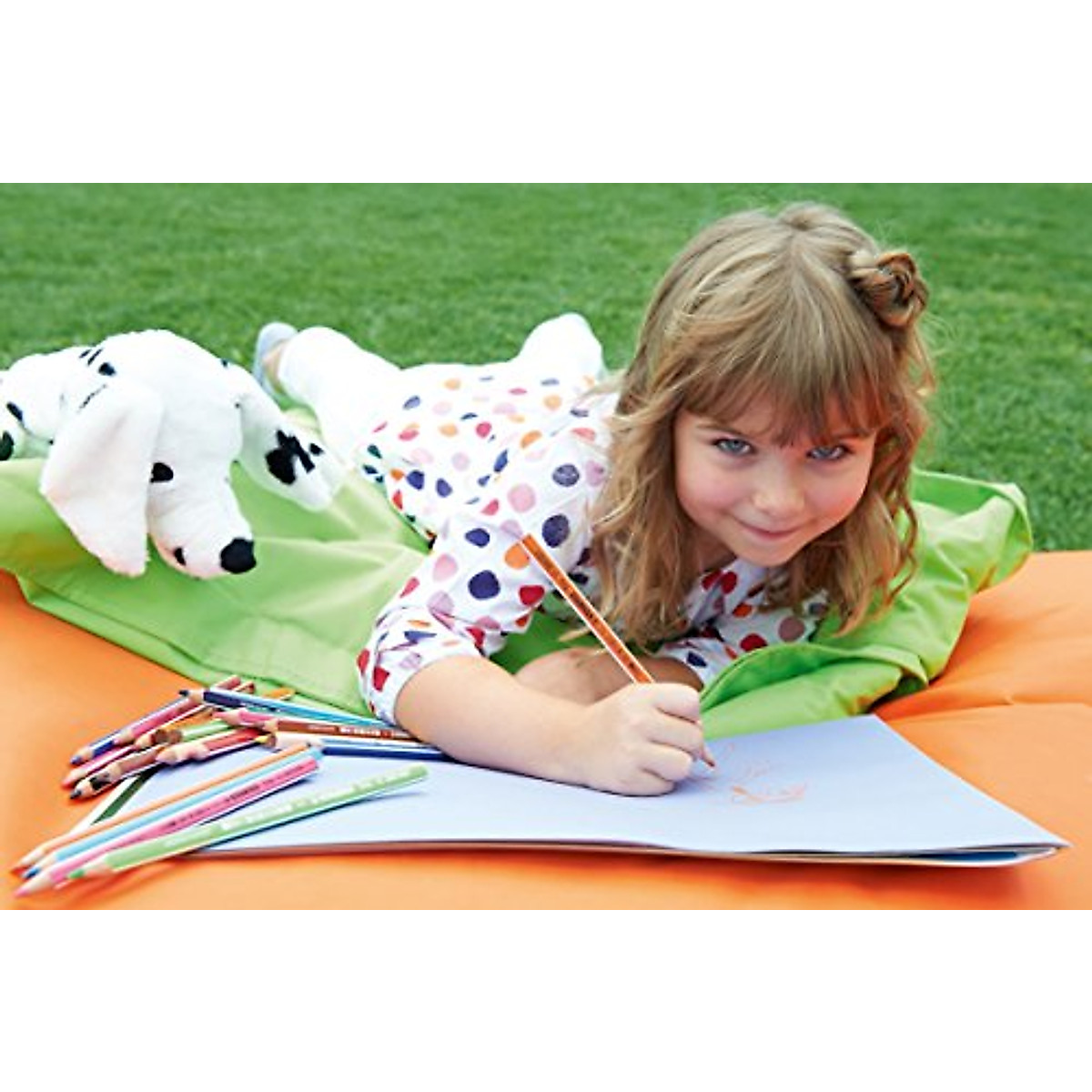 Colouring Pencil - STABILO Trio Thick Wallet of 24 Assorted Colours + Sharpener