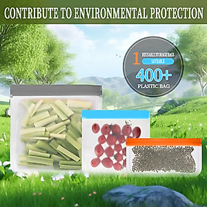 24 Pack Silicone Reusable Storage Bags, Dishwasher Safe Reusable Sandwich Bags BPA Free, Reusable Freezer Bags, Reusable Snack Bags, Gallon Lunch Bags for Food Storage, Marinate, Travel (6L, 9M, 9S)