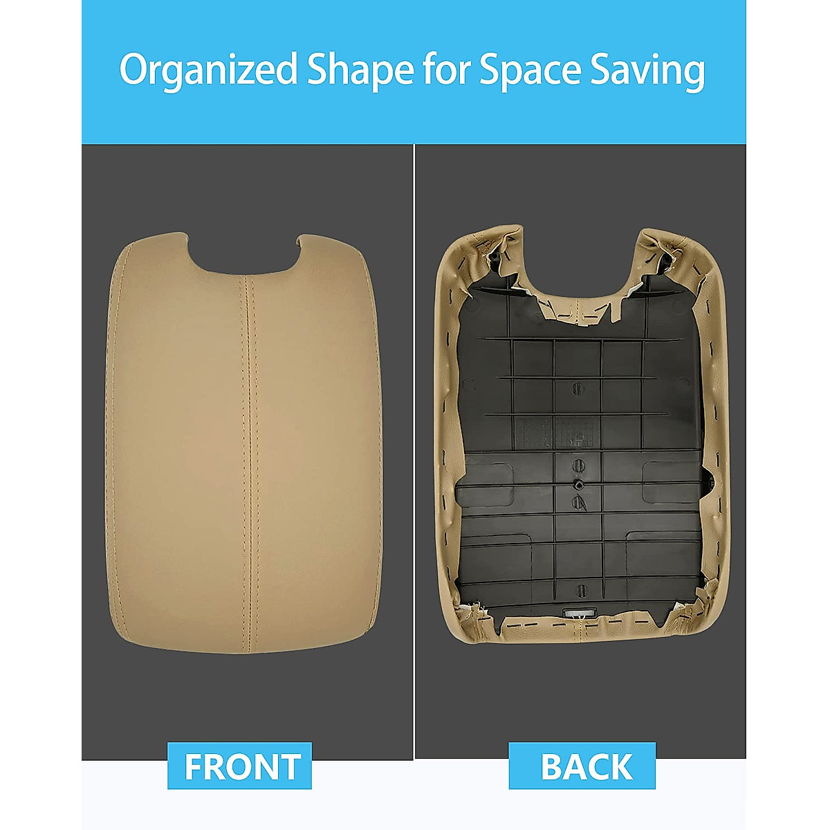 UMISHI 2008 2009 2010 2011 2012 Accord Sedan Center Console Armrest Cover & Front Door Panels Armrest (Beige)