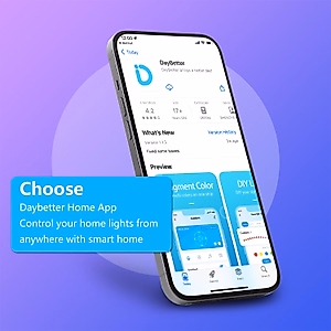DAYBETTER 2 Pack Smart Light Bulbs, Smart Bulbs That Compatible with Alexa & Google Assistant, RGBCW Led Color Changing Light Bulbs, Dimmable A19 E26 Multicolor Led Light Bulbs, No Hub Required