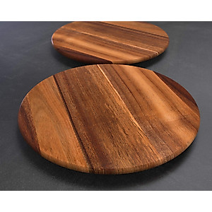 Lazy Susan Turntable, Engraved with Your Initial, Large 16" or 18” Wood Lazy Susan, Family Name Gifts, Laser Etched Wood