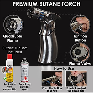 SMOKEOLOGIST Whiskey, Cocktail, and Old Fashioned Smoker Kit with Torch – Includes 8 Unique Natural Wood Flavors, Luxury Wooden Box Gift Packaging, Premium Butane Torch (Butane Fuel not Included)