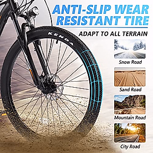 PEXMOR Electric Bike for Adults, Ebike Electric Bicycle for Adults 500W 48V 13AH Removable Battery, 20MPH 27.5" E Bike Electric Mountain Commuter Bike, 21 Speed Gear, Suspension Fork, UL Certified