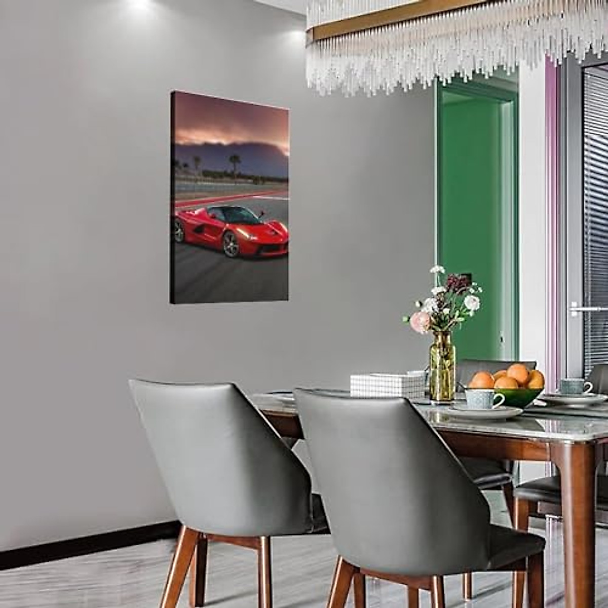 Car Poster Ferrari F40 Supercar Posters Racing Car Canvas Wall Art For Boy's Bedroom SuperCar Wall Decor Frame-style 24x36inch(60x90cm)