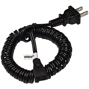HQRP AC Power Cord Works with Philips Norelco 6945XL 6948XL 725RL 885RX HP1311 HP1605 HQ4821 HP1615 835RX Shaver Lead Mains Cable + HQRP Cleaning Brush