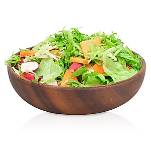 Agatige Wooden Bowl, Food Serving Bowl Polished Smooth for Snack Candy Soups Fruit Cereal Nachos Chips Nut Yogurt Mixes Bowl