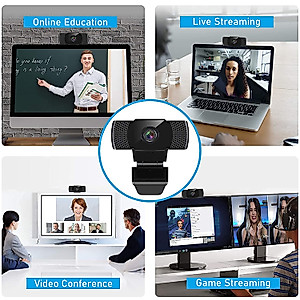 2022 Upgraded 2048 x 1080 Full HD Webcam 2K 30 fps Computer, 90° Wide Angle for PC Laptop Computer Zoom Skype Meeting Video Calling Games