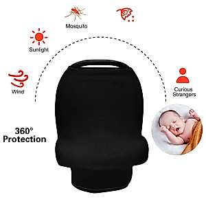 YYZZH Construction Car Building People Pattern Stretchy Baby Car Seat Cover Infant Canopy Nursing Covers Breastfeeding Cover Breathable Windproof Winter Scarf for Boys Girls