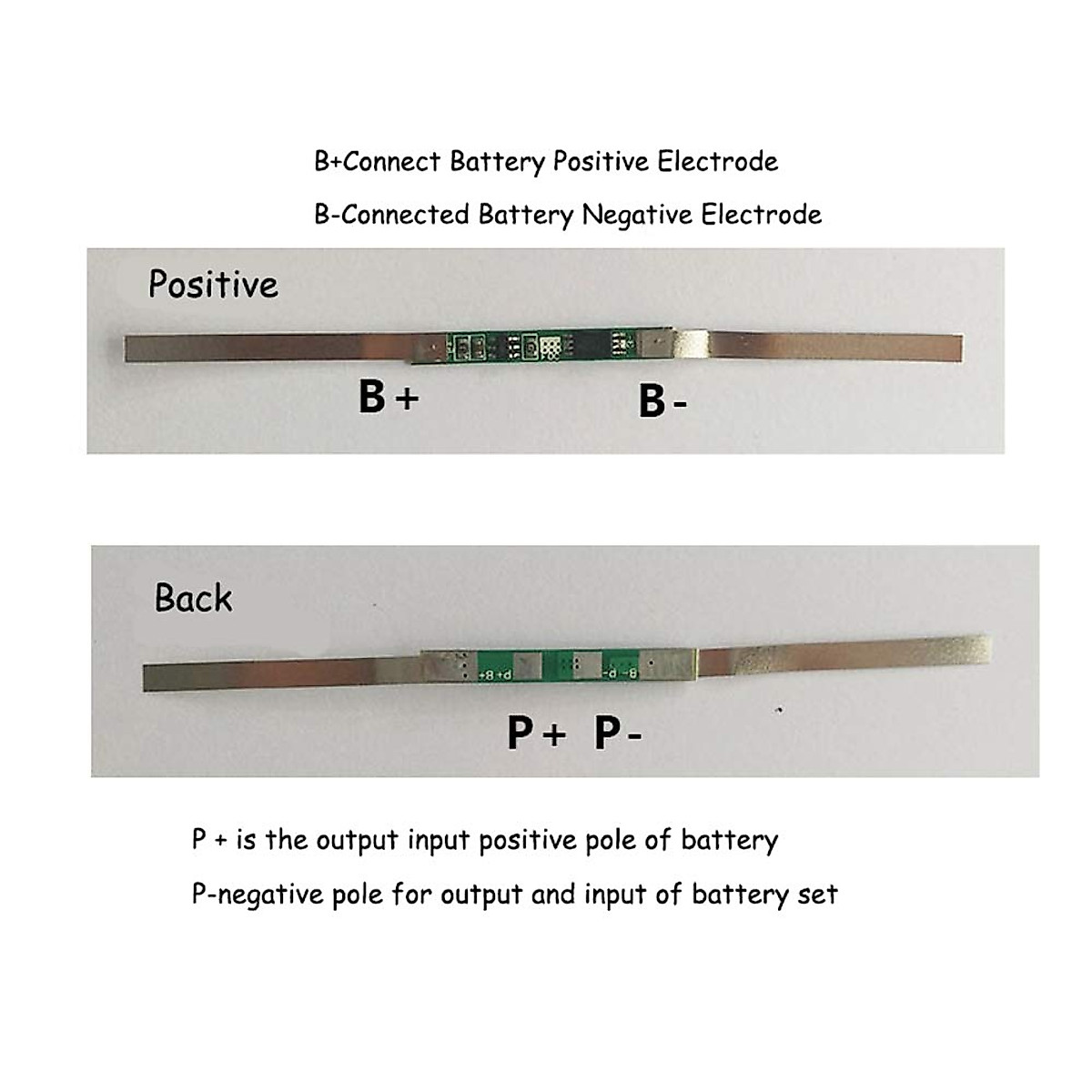 KOOBOOK 10pcs 3A BMS Protection Board with Solder Belt for 1S 3.7V 18650 Li-ion Lithium Battery Cell Kit