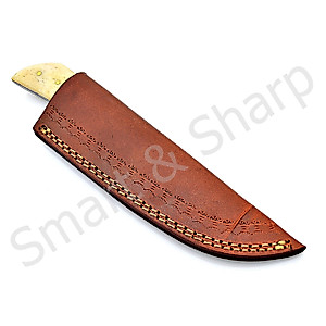 Smart & Sharp Custom Handmade Damascus Steel Hunting Knife/Skinning Knife AA-17280 (Natural Bone)