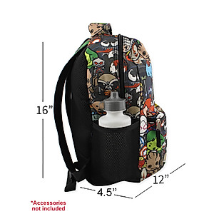 Marvel Kawaii Avengers Boys Girls 16" School Backpack (One Size, Charcoal Grey)