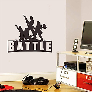 SITAKE Game Room Decor, “Battle” Boys Room Decorations for Bedroom, Kids Wall Decor and Wall Stickers for Playroom, 22.0 x 18.1 Inch