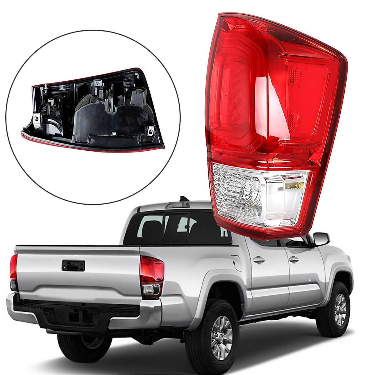 Passenger Right Side Rear Tail Light Brake Lamp Assembly Replacement for 2016 2017 Toyota Tacoma SR SR5 81550-04170