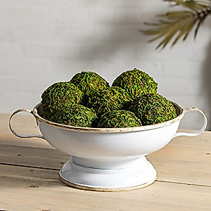 Ka Home Decorative Green Moss Balls Set of 6 - Natural Orbs for Centerpiece, Tray, Bowl or Table Decorations - Artificial Moss Decor Spheres - 3.5 inch Each