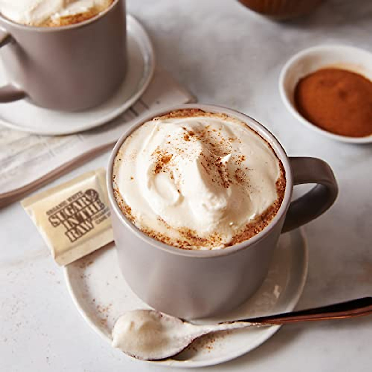 Sugar In The Raw Organic Granulated White Premium Cane Sugar, No Added Flavors or erythritol, Pure Natural Sweetener, Hot & Cold Drinks, Coffee, Tea Vegan, Gluten-Free, Non-GMO, Bulk Sugar, 250 ct packets (1-Pack)