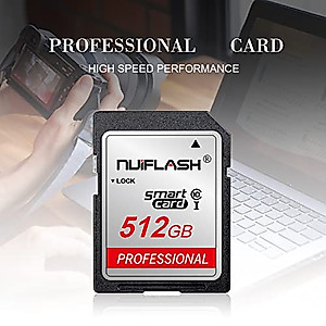 512GB SD Card Class10 Security Digital Fast Speed Memory Cards for Filmmakers,Videographers,Vloggers and Other SD Devices