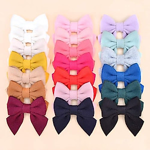 40pcs 2.8 Inche Woolen Felt Hair Bows Alligator Clips Cute Hair Barrettes Hair Accessories for Kids Toddlers School Little Girls