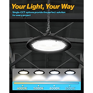 Sunco 2 Pack UFO LED High Bay Light, Plug & Play Lighting for Warehouse, 6000K Daylight Deluxe, 200W, Power Cord Included, 28000 LM, 120VAC, IP65 Waterproof Shatterproof Fixture - UL Listed