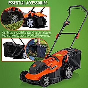Deco Home 40V 16" Cordless Lawn Mower, 4.0 Ah Battery and Charger Included